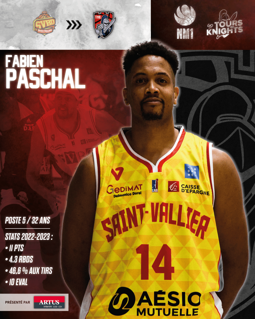 Le pivot Fabien PASCHAL rejoint les Knights ! - TMB | TMB