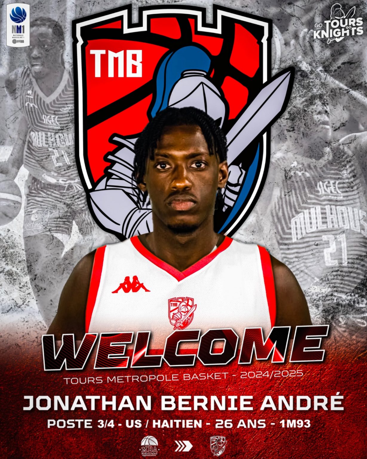 Jonathan Bernie André renforce les Knights ! - TMB | TMB
